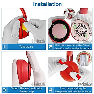 Geekria QuickFit Replacement Ear Pads for Beats Solo Pro (A1881) Headphones Ear Cushions, Headset Earpads, Ear Cups Cover Repair Parts (Ivory)