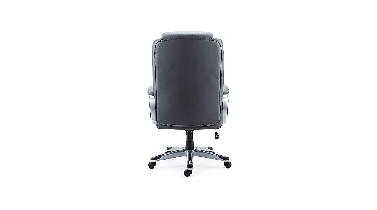 Staples Mcallum Gray Leather Manager Chair - Comfortable & Professional