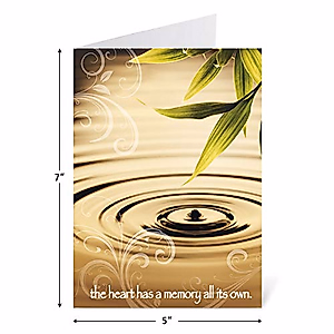 Thoughts of Peace Sympathy Greeting Cards - Set of 8 (4 Designs), Large 5" x 7", Sympathy Cards with Sentiments Inside, White Envelopes