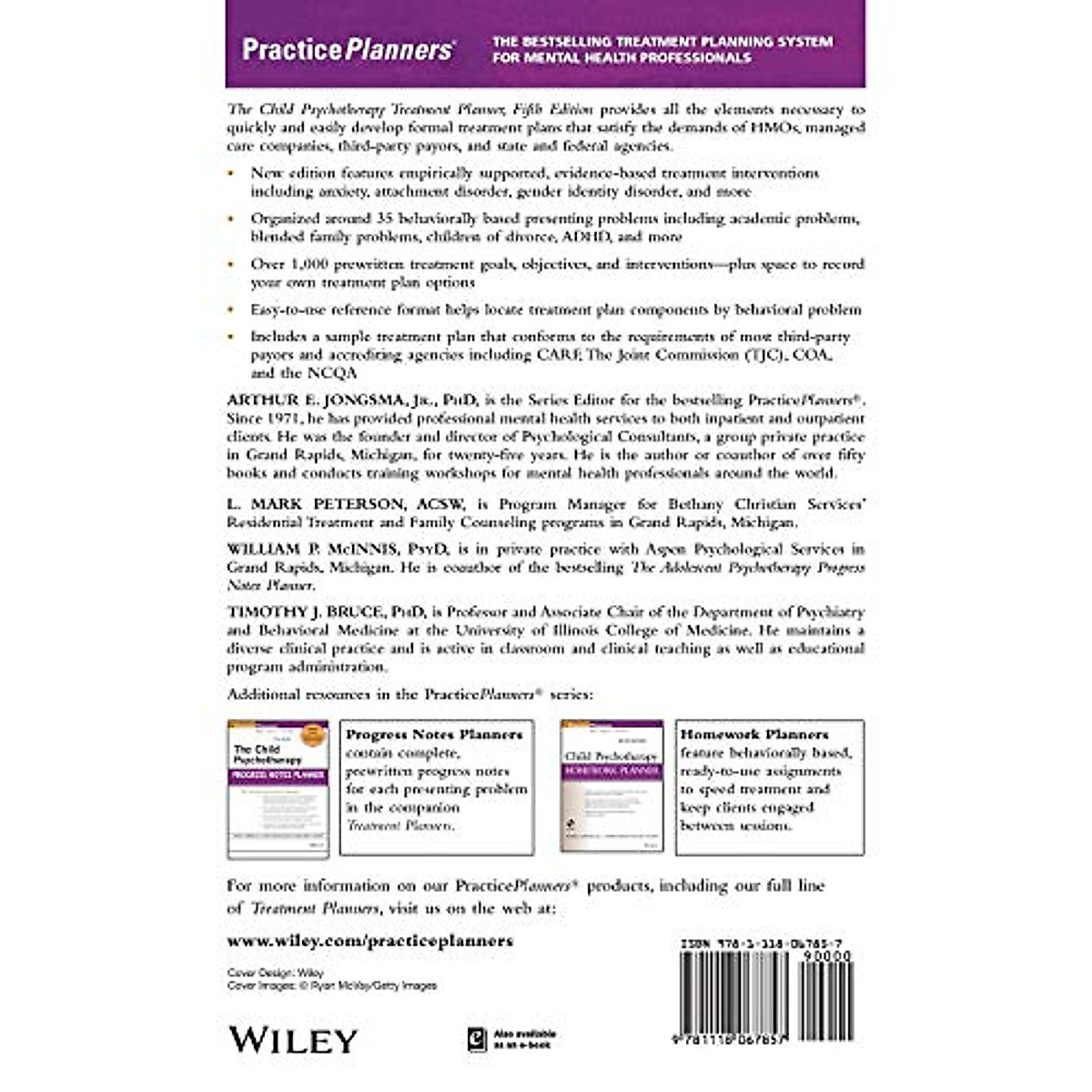 2019 The Child Psychotherapy Treatment Planner: Includes DSM-5 Updates