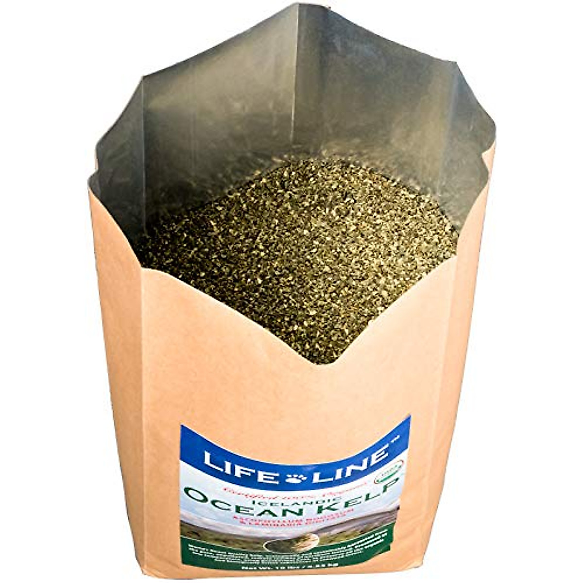 Life Line Pet Nutrition Organic Ocean Kelp Supplement for Skin & Coat, Digestion in Dogs & Cats,10lb, 20210