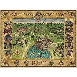 Ravensburger Hogwarts Map - 1500 Piece Jigsaw Puzzle for All Ages | Unique Softclick Technology, Vibrant Imagery | Educational and Fun | Ideal Gift for Harry Potter Fans