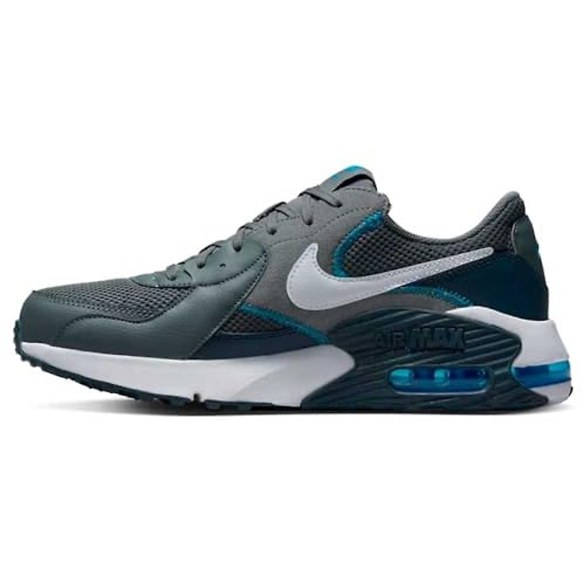NIKE Men's Sneaker, Iron Grey White Photo Blue Dark Obsidian, 9