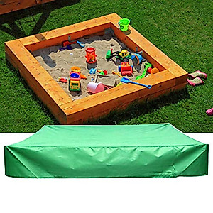 Enkelbruke Pool Cover Waterproof Protective Square Cover Garden Courtyard Square Small Sunshade Pool Cover (59.1 x 59.1 x 7.9 in)