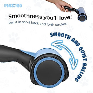 Pet Hair Remover + Bonus Mini Pet Detailing Brush - Reusable Lint Roller - Cat Hair Remover Roller - PinzPro Dog Hair Remover Set for Carpet, Couch, Bed, Car Seat.
