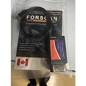 FORS-can ELM327 OBD2 USB Adapter for Windows, ELMconfig Scanner Diagnostic Coding Tool with MS-CAN/HS-CAN Switch for Ford Lincoln Mazda Mercury Series Vehicles