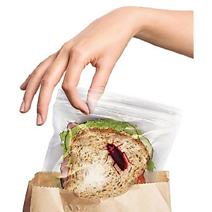 Fred & Friends LUNCH BUGS Zipper Sandwich Bags, 24 Count, Clear (LBUG)