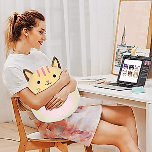 Terbaik 12Inch Cat Plush Pillow,Cute Cat Soft Plushies Squishy Cat Stuffed Animal Kawaii PlushToy Kitten Throw Pillow Decoration Kawaii Cat Plushies Gifts for Girls Boys