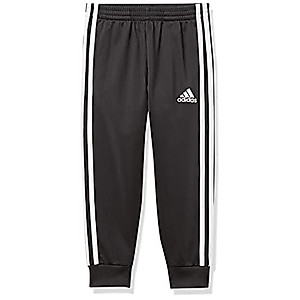 adidas Boys' Big Active Sports Athletic Tricot Jogger Pant, Iconic Black, 14/16