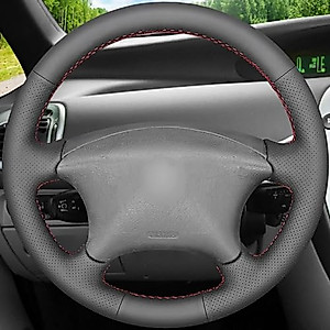 Fit for Citroen Picasso 2001-2008,Stitch Steering Wheel Cover,Leather Steering Wheel Cover Lace Up,Non-Slip Steering Wheel Cover