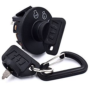 HD Switch Starter Ignition Switch fits Kubota Z121 Z122 Z125 Z411 Z421 Z723 Z724 Z725 Z726 ZG123 ZG124 ZG127 K3011-62110 K3011-62102 K3011-96200 Zero Turn Mowers w/ 2 Umbrella Keys & Free Carabiner