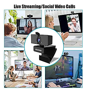 NexiGo N660 1080P Business Webcam, Dual Microphone & Privacy Cover, USB FHD Web Computer Camera, Plug and Play, for Zoom/Skype/Teams/Webex, Laptop MAC PC Desktop