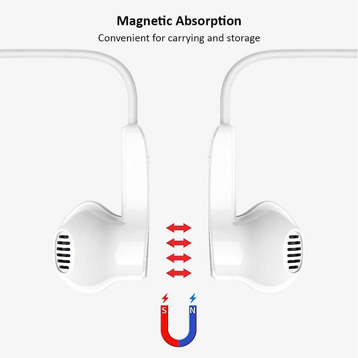 Kamon K544 USB-C Wired Earbuds, Magnetic in-Ear Earphones Headphone with Mic Tangle-Free Cord, Built-in DAC Chip, Powerful Bass & Crystal Clear Audio, for Mac, iPad Pro, Samsung Galaxy, Google (Black)