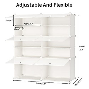 JOISCOPE Shoe Rack, 5 Tier 20 Pairs Shoe Storage Cabinet, Free Standing Shoe Shelf Organizer for Boots Slippers High Heels, for Closet Bedroom Entryway Hallway