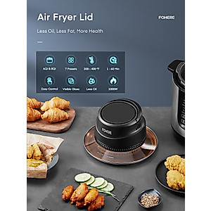 Air Fryer Lid for Instant Pot 6Qt/8Qt, 7 in 1 with LED Touchscreen and Oven Mitts, Heat Resistant Kitchen Oven Gloves 572°F, Non-Slip Silicone Surface