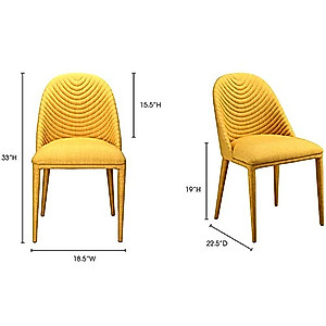 Moe's Home Collection EH-1100-09 Libby Dining Chairs, Yellow