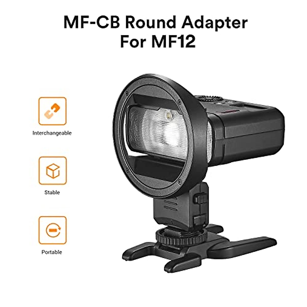 Godox MF-CB Round Adapter for MF12 MF12-K2 Macro Flash