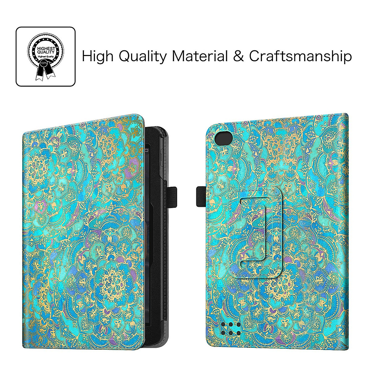 Fintie Folio Case for Kindle Fire 1st Generation -Slim Fit Stand Leather Cover for Amazon Kindle Fire 7" Tablet (Will only fit Original Kindle Fire 1st Gen-2011 Release, no Rear Camera),Shades of Blue