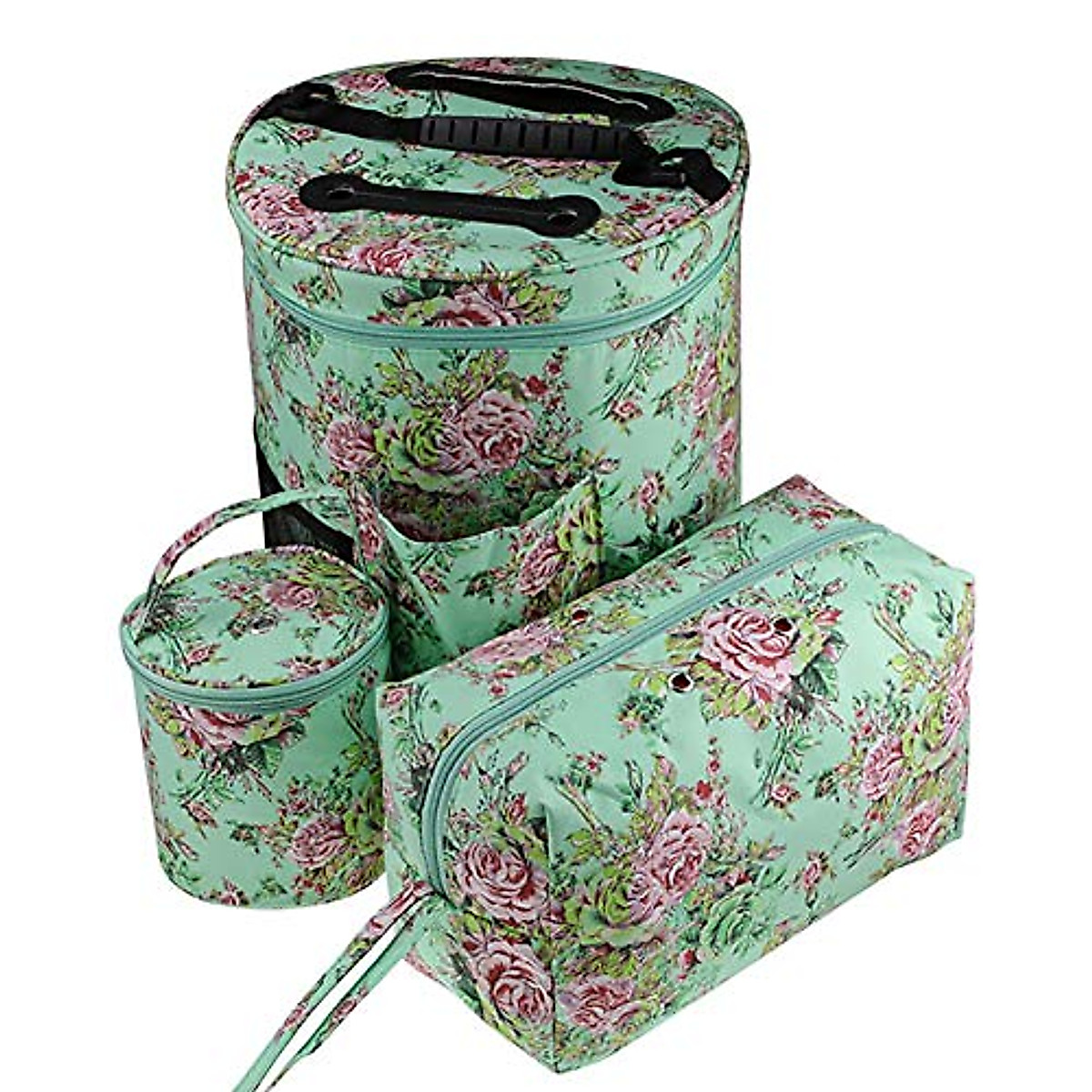 Portable Travel Use Knitting Yarn Storage Tote Bag Crocheting Needle Hooks Pouch Organizer