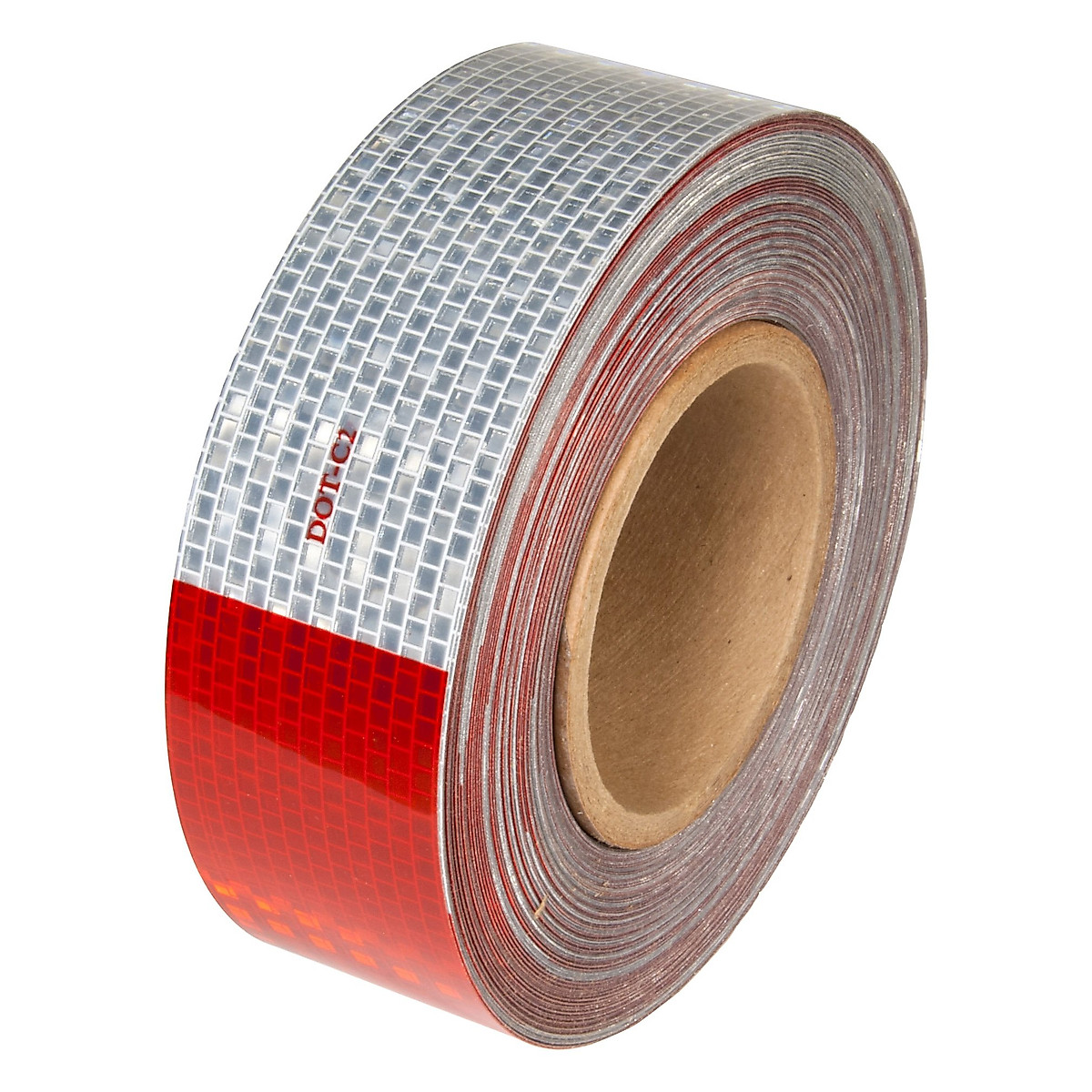 INCOM Manufacturing: Conspicuity Transport Truck Trailer DOT-C2 Reflective Tape, 6 Inch / 6 Inch Pattern, 2 Inch x 150 Foot, Red/White – for Trailers, Outdoors, Trucks