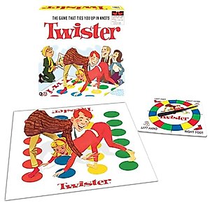 Classic Twister with Retro Design and Oversized Spinner by Winning Moves Games USA, Party Game for 2 or More Players, Indoor and Outdoor Fun for Kids Ages 6+
