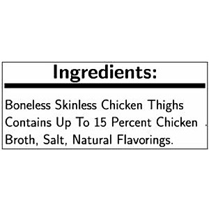 Tyson Boneless Skinless Chicken Thighs, 2.5 Pound -- 12 per case.