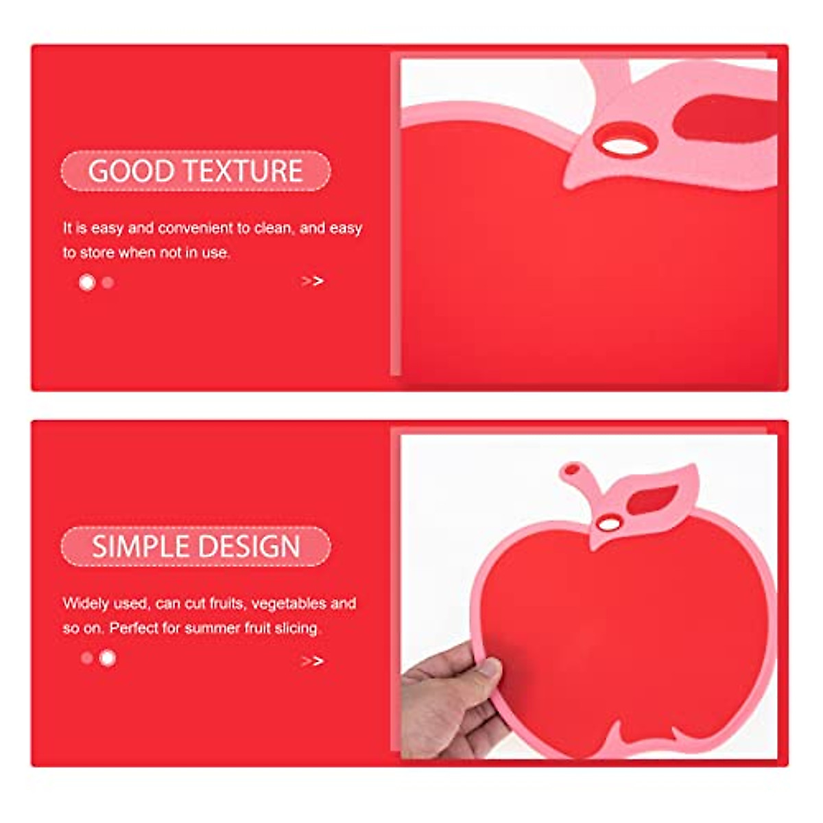 Luxshiny Large Cutting Board Fruit Chopping Board Small Cutting Boards Plastic Kitchen Cutting Boards for Vegetable Fruit Bread Chopping Boards Fruit- Shaped Serving Board