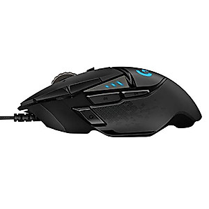 Logitech G502 Hero High Performance Wired Gaming Mouse, 25K Sensor, 25,600 DPI, RGB, Adjustable Weights, 11 Programmable Buttons, On-Board Memory, PC/Mac - Black