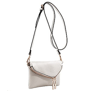 MKF Crossbody Bags for Women – Small PU Leather Crossover Lady Fashion Shoulder Handbag – Side Messenger Purse
