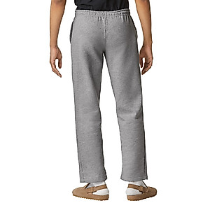 Gildan Adult Fleece Open Bottom Sweatpants with Pockets, Style G18300, Sport Grey, Large
