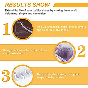 Clear Baby Feet Display Showcase: 20 Pairs Plastic Kids Shoe Trees Toddler Booties Shaper Stand Shoes Kids Socks Holder Supports