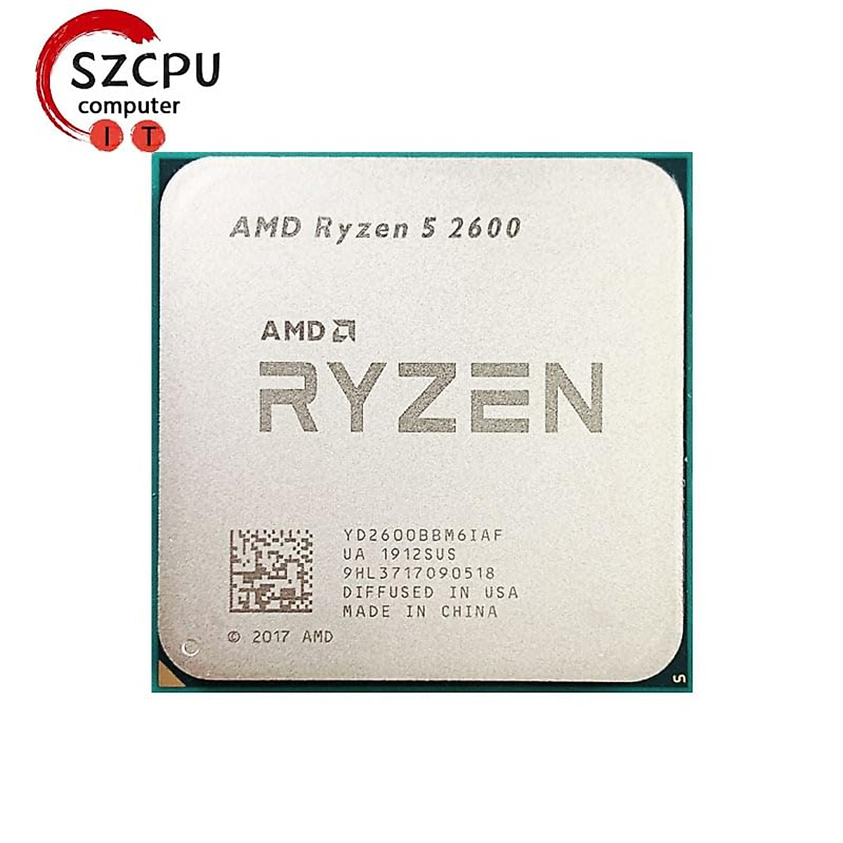 SAAKO Ryzen 5 2600 R5 2600 3.4 GHz Gaming Zen+ 0.012 Six-Core Twelve-Thread 65W CPU Processor YD2600BBM6IAF Socket AM4 Making Computers Process Data Faster