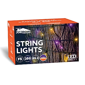Joiedomi 300 LED Orange & Purple Halloween String Lights with 8 Modes 98.1FT Green Wire for Indoor Outdoor Holiday Décor Halloween Event Decoration, Tree, Eaves, Haunted House Theme Party