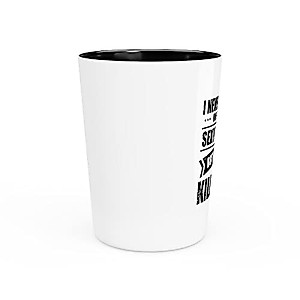 Shot Glass Party Ceramic Tequila Hair Baldy Skin Baldheaded Baldpated Novelty Hairless Barefaced Denudate Aficionado 1.9oz / Black