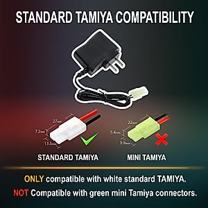 Lancer Tactical Airsoft RC Battery Charger and 9.6V NiMH 1600mAh Rechargeable Butterfly Battery Pack for Airsoft AEGs