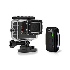 Sound Around Gear Pro Quest Wi-Fi Action Cam, Full HD Hi-Resolution 1080p Video, 16 Mega Pixel Camera, 2.0'' LCD Display, Wireless Remote, Free Downloadable App, Waterproof Case, Black, (GDV995BK)