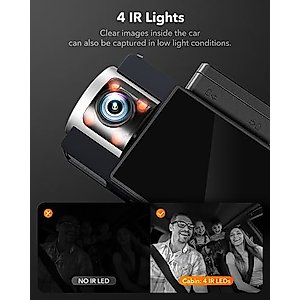 WOLFBOX i17 Dash Cam Front Inside, 4K+2.5K 5G WiFi Dual Dash Camera with 64GB Card, 2160P UHD 3" LCD Car Camera for Cars with Super IR Night Vision, Smart Parking Monitor, GPS, Loop Recording
