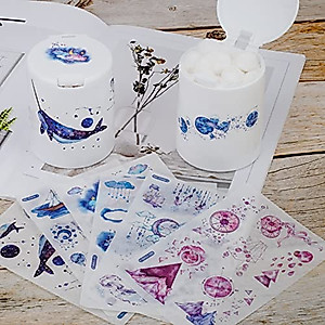 LYroo 2 Pack Qtip Holder Dispenser for Cotton Ball,Cotton Swab,Cotton Round Pads,Floss White Plastic q tip holder Jar with lids Set for Bathroom Bedroom Storage