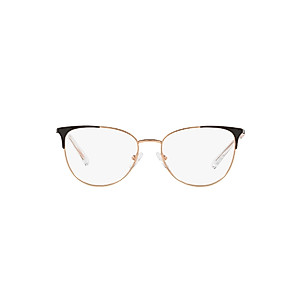 A|X ARMANI EXCHANGE Women's AX1034 Cat Eye Prescription Eyewear Frames, Matte Rose Gold/Black/Demo Lens, 52 mm