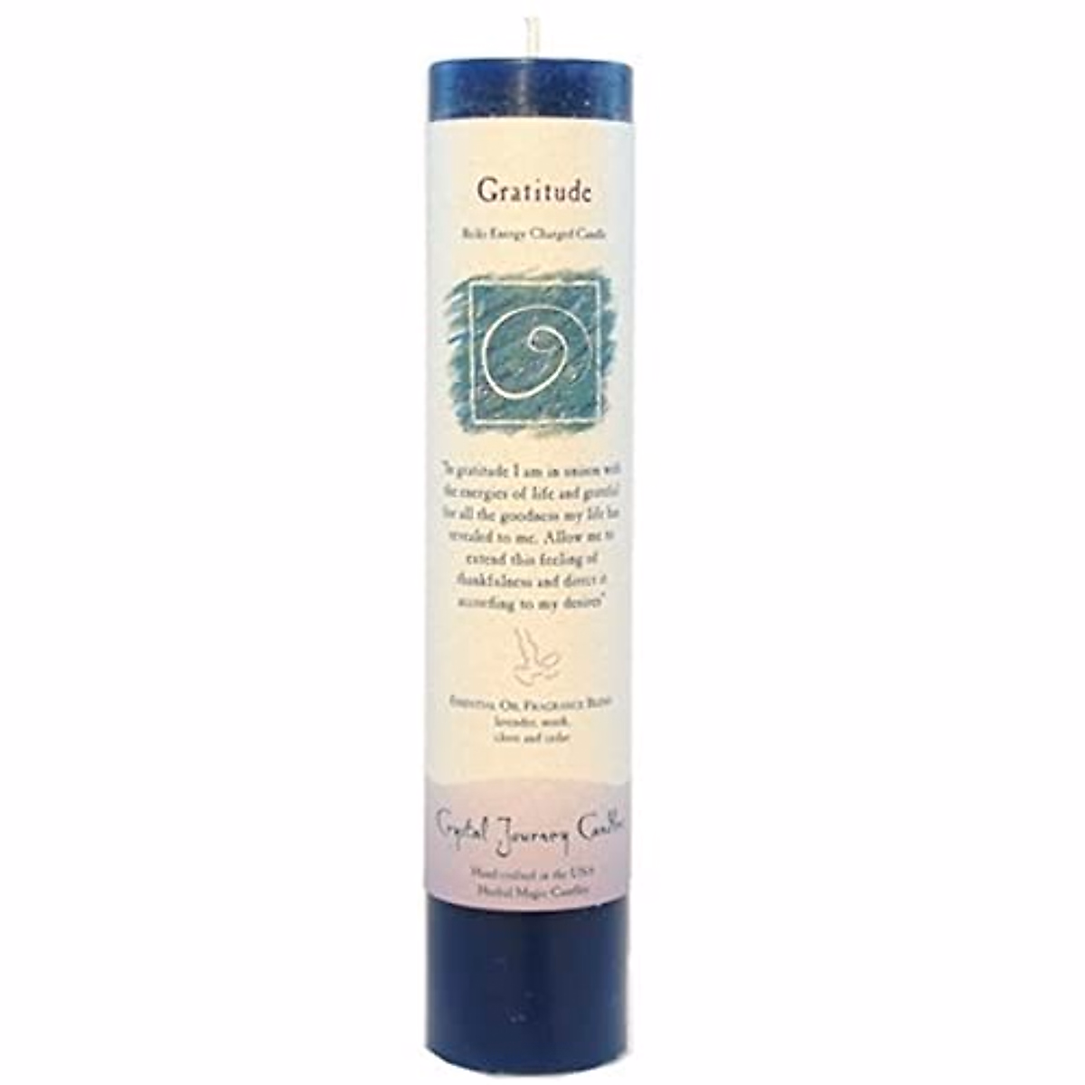 CRYSTAL JOURNEY Candle Pillar Gratitude, 1 EA