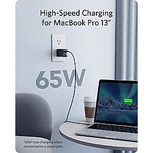 Anker 333 USB C to USB C Cable (6ft 100W, 2-Pack), USB 2.0 Type C Fast Charging Cable USB C Charger, 735 Charger (Nano II 65W), PPS 3-Port Fast Compact Foldable Wall Charger