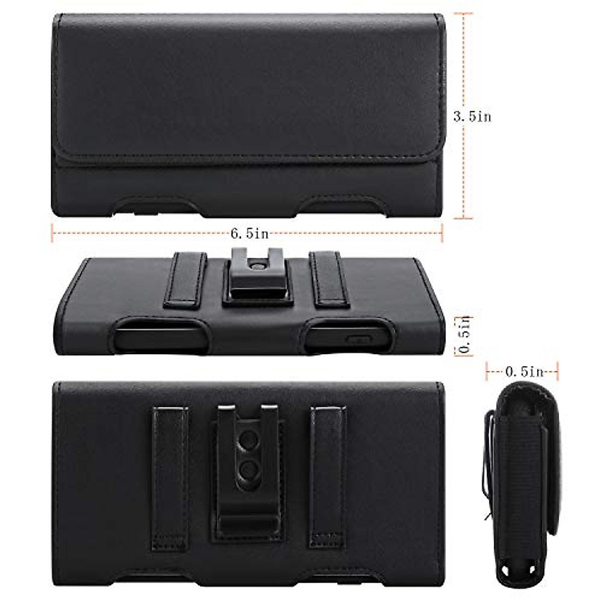 BECPLT Google Pixel 7 7 Pro 6 Pro Pixel 6 Pixel 5a 5G 4a 5G Case, Google Pixel 4 XL 3 XL Holster Case, Leather Holster Belt Clip Case with Card Holder for Google Pixel 3a XL Pixel 2 XL Pixel XL Black