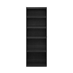 Furinno Jaya Enhanced Home 5-Tier Shelf Bookcase, Blackwood