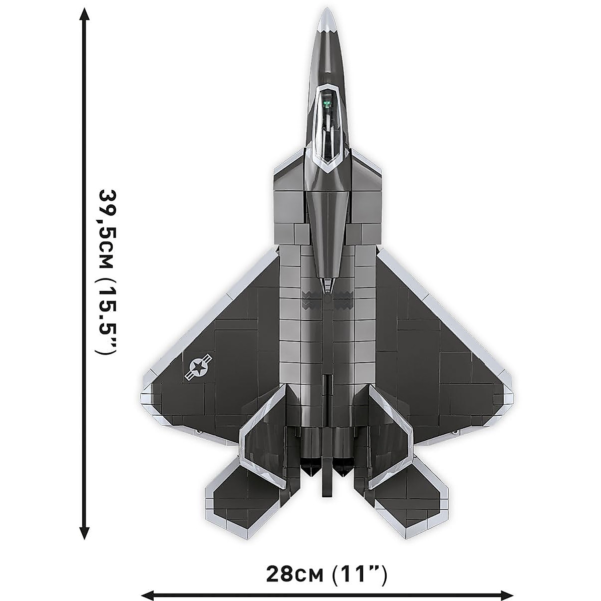 COBI Armed Forces Lockheed F-22 Raptor, Black & White