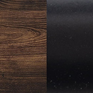 Nathan James Haven Etagere Bookshelf, 5-Shelf Bookcase in Nutmeg Wood and Black Metal Frame with Arch Top and Open Shelves, Nutmeg/Black