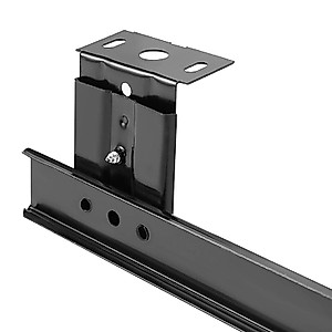 ZOENHOU 3 Pairs 14 Inch Black Keyboard Tray Slides, 22 LB Heavy Duty Ball Bearing Slides Hardware, Computer Tray Keyboard Slider Under Desk Rails Rack with 24 Adjustable Height Bracket and 48 Screws