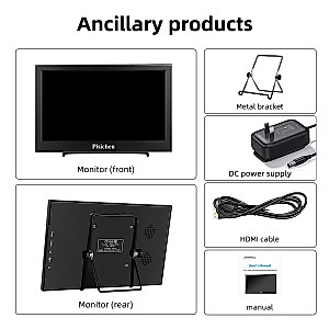 Pisichen 17.3 inch Portable Monitor, Full HD 1600x900 PC Monitor with USB HDMI Input, Compatible with Laptop,PC,PS4, PS3, Xbox Ones, Ras Pi