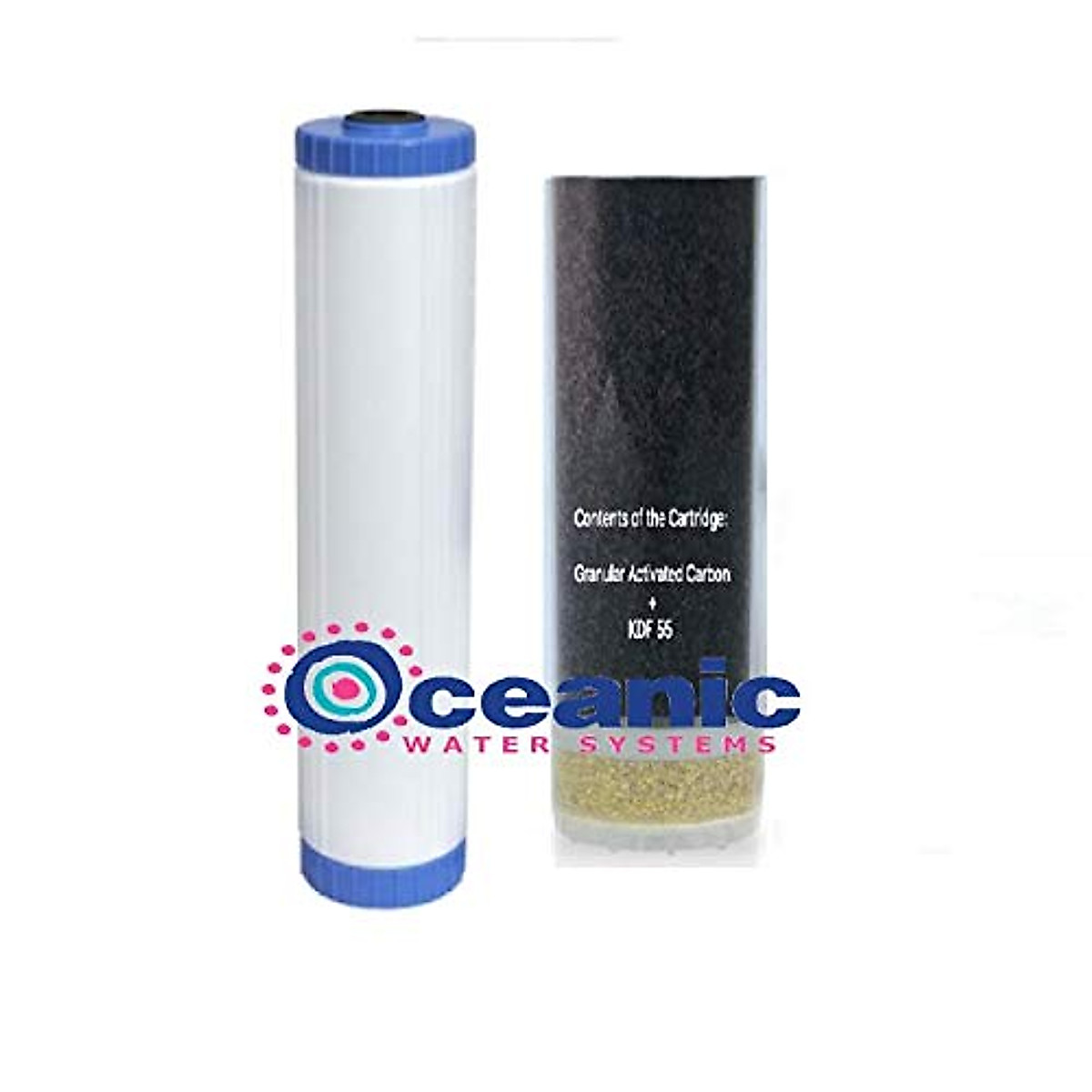 Whole House Refillable Water Filter Cartridge 4.5" x 20" - Granular Activated Carbon (GAC) + KDF 55 - Chlorine Removal - Compatible with 20-inch Big Blue Housing