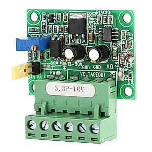 3.3V PWM to 0 to10V Voltage Converter Metal Converter Module D/A Digital Analog PLC Module Frequency to Voltage Converter Module