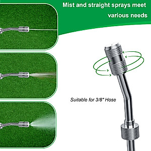 2 Pack 28'' Sprayer Wand Match 3/8'' Hose, Adjustable Nozzle Stainless Steel Replacement Sprayer Wand Built-in Shut off Valve with Hose Quick Connector for Garden, Car Wash, Weed, Lawn